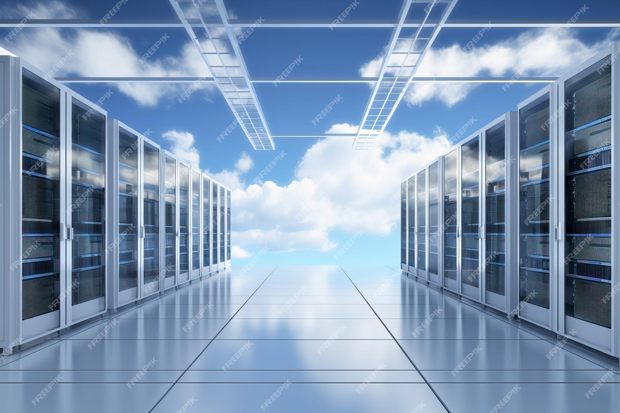 Premium Ai Image Cloud Data Center Concept Of Cloud Computing
