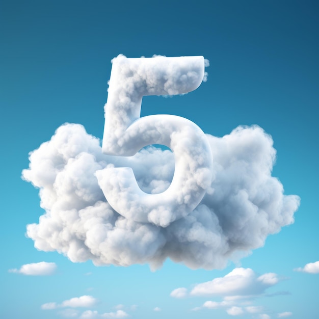 Premium AI Image | Cloud Five Surrealistic 3d Stock Photo Of Number ... Premium AI Image | Cloud Five Surrealistic 3d Stock Photo Of Number ...