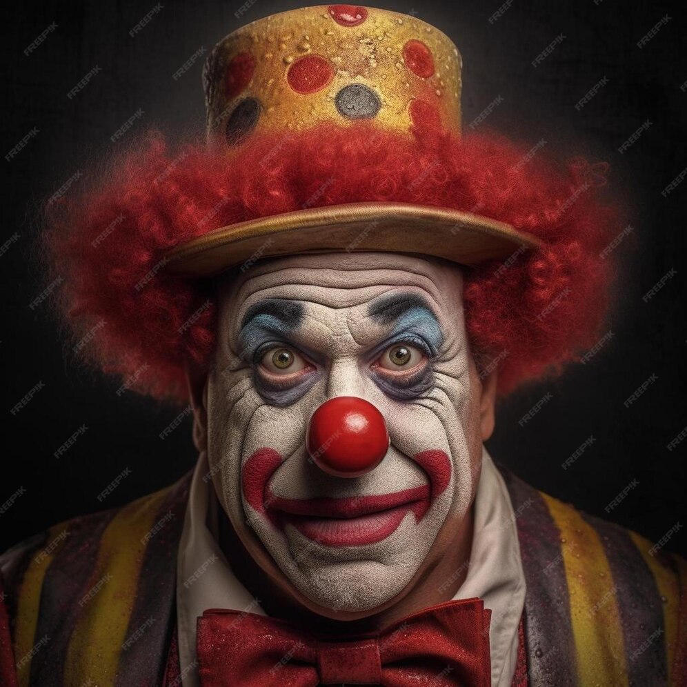 Premium Ai Image A Clown With A Clown Hat And A Clown Face