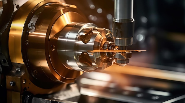 Premium AI Image | Cnc Turning drill Generative AI Premium AI Image | Cnc Turning drill Generative AI