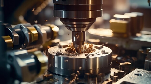 Premium AI Image | Cnc Turning drill Generative AI Premium AI Image | Cnc Turning drill Generative AI
