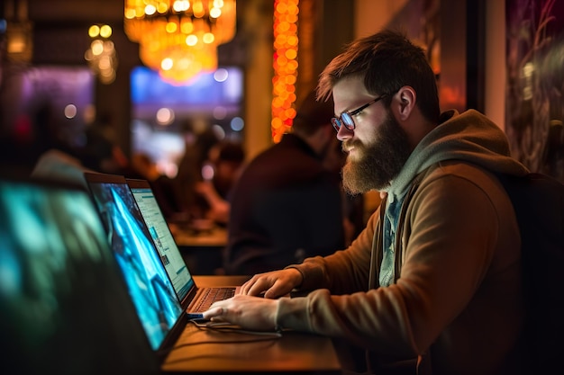 Premium Ai Image Coder Working On User Interface Using Portable