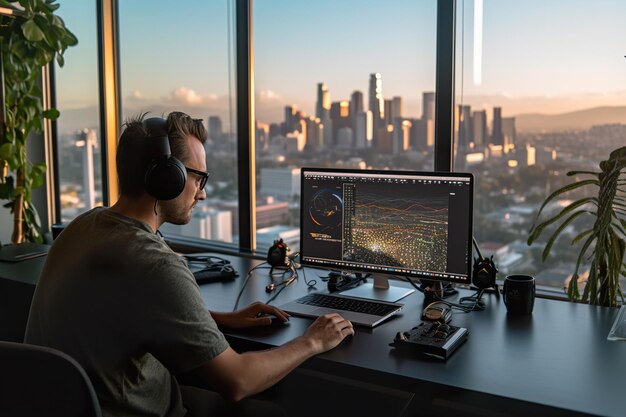 Premium Ai Image Coder Working On User Interface Using Portable Computer Generative Ai 6663