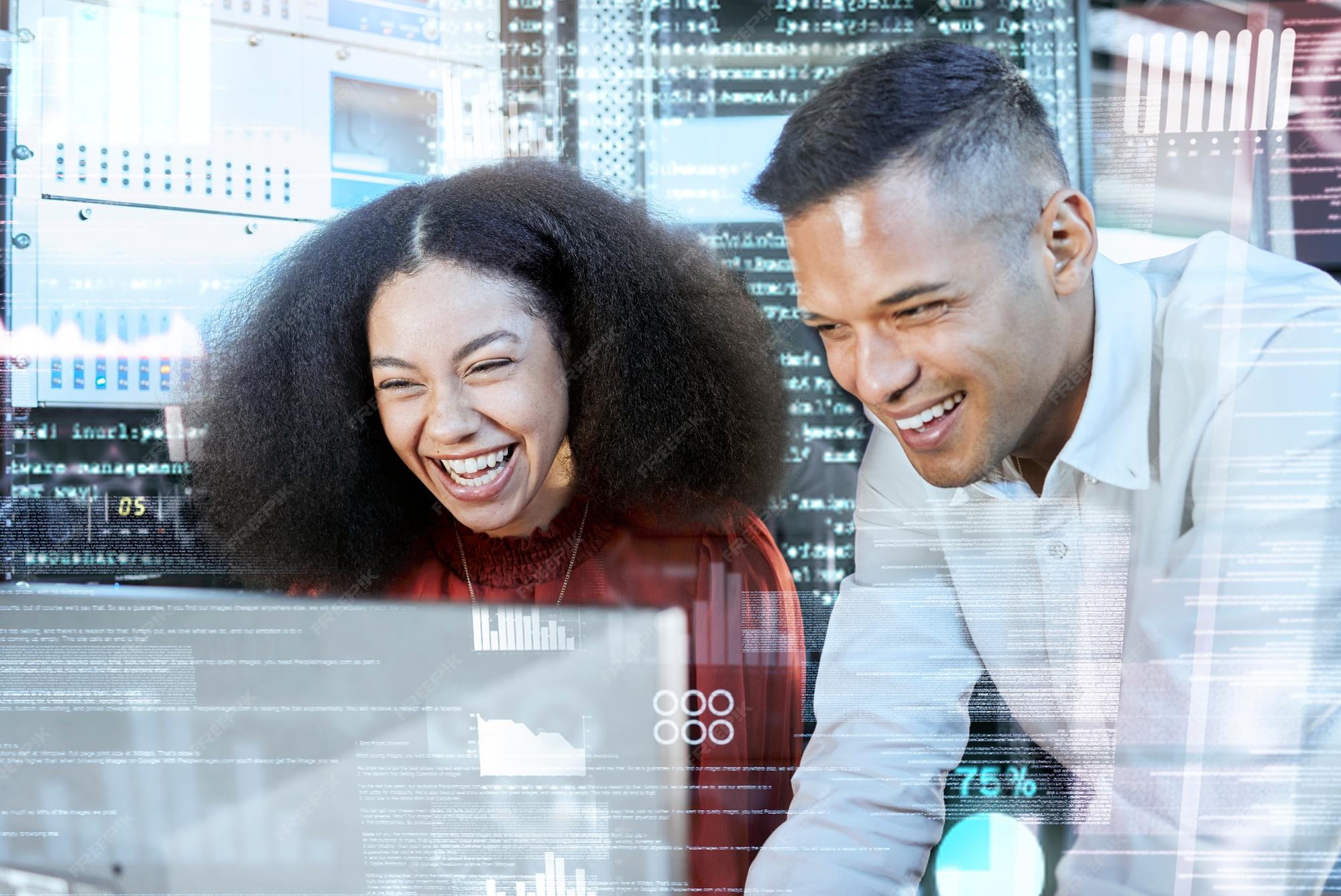 Premium Photo | Coding computer and business programmer people working ...