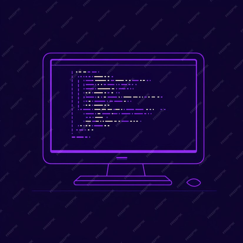 Coding Computer Icon Lines Of Code On Screen Techsavvy Design Premium Ai Generated Image