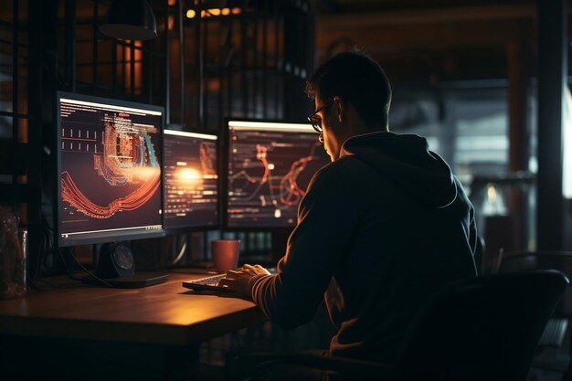 Premium AI Image | Coding Expertise Focused Programmer Crafting Project ... Premium AI Image | Coding Expertise Focused Programmer Crafting Project ...