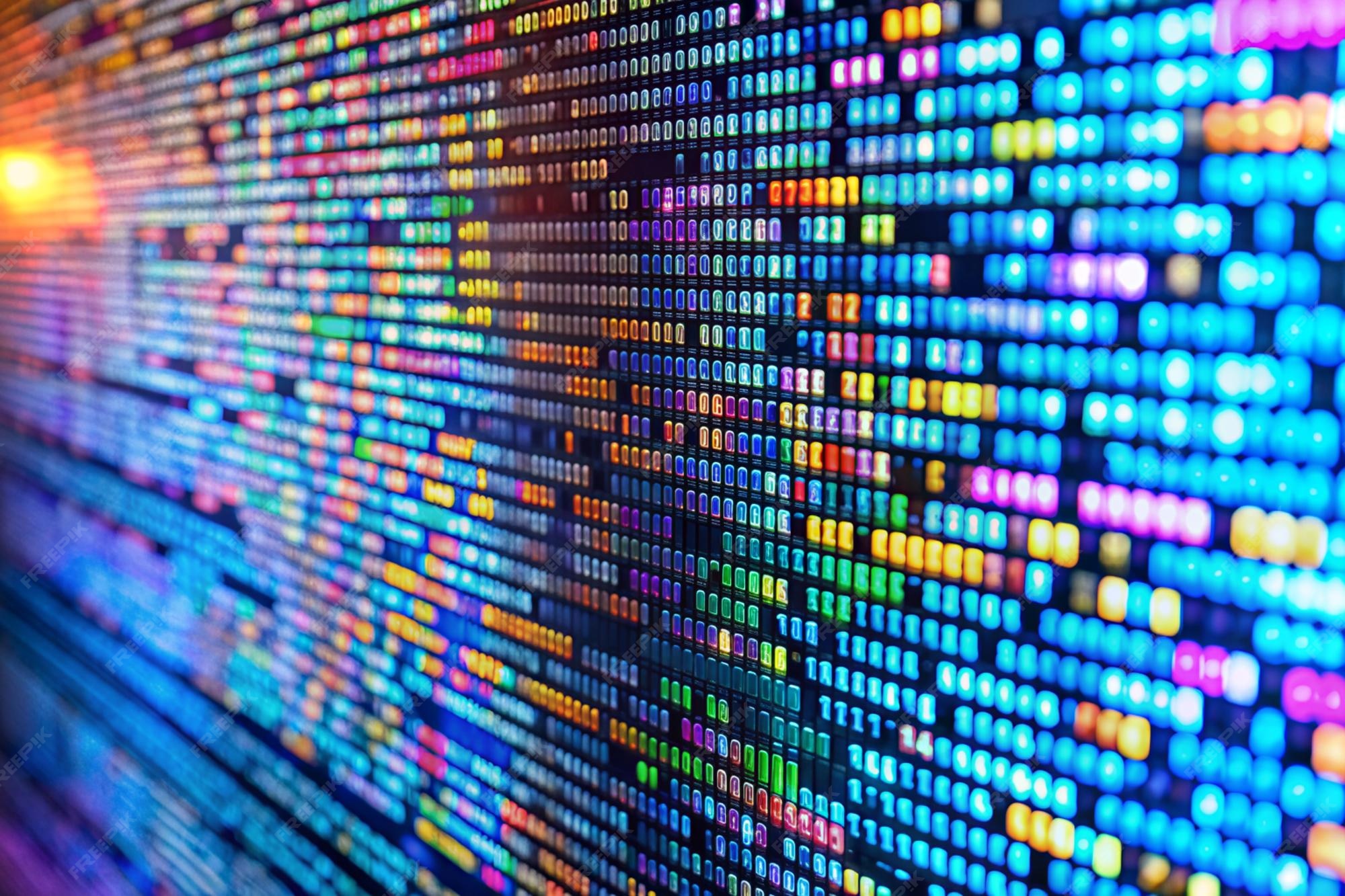 Coding Programming Source Code Screen Colorful Abstract Data Display Software Developer Web