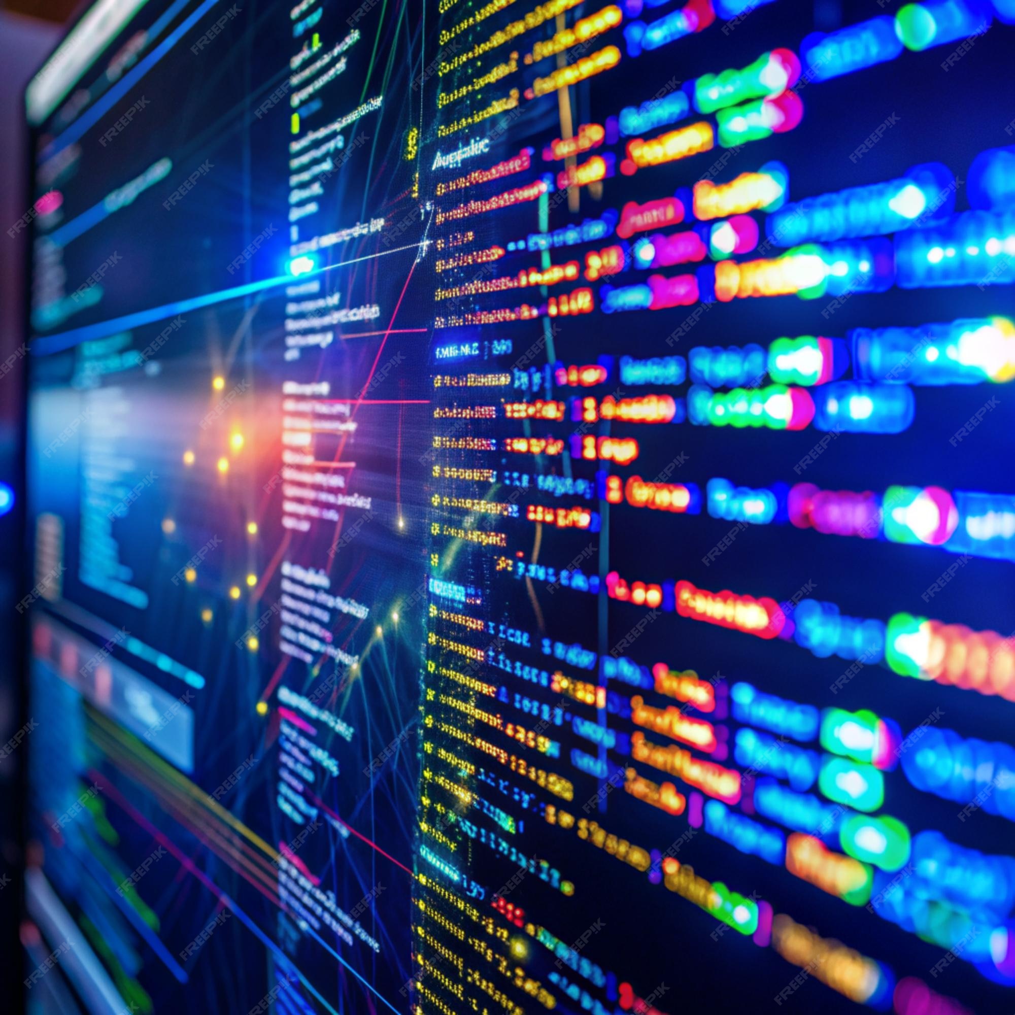 Premium Photo Coding Programming Source Code Screen Programming Code Abstract Screen Software