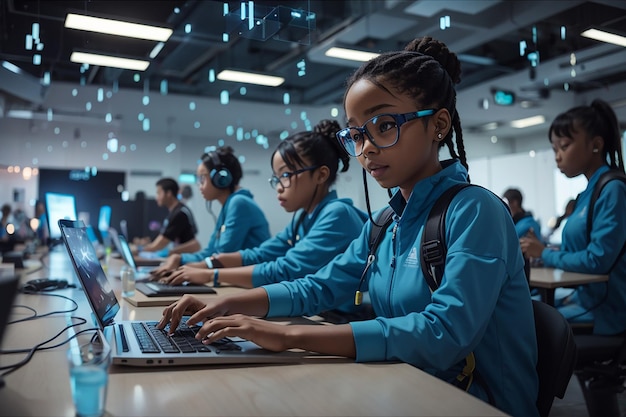 Premium Ai Image Coding For A Sustainable Future Futuristic Programming Classes With A Purpose