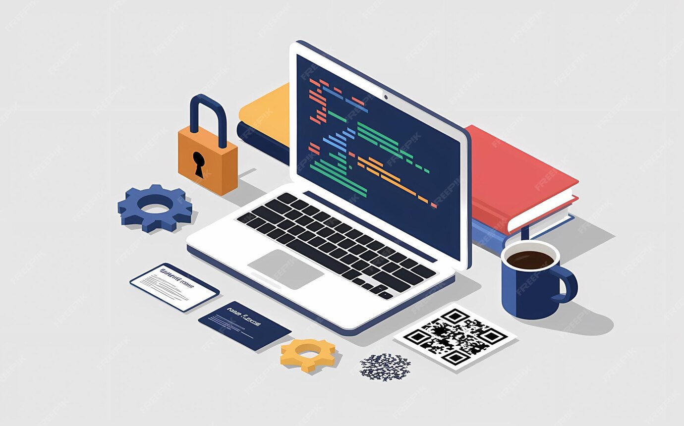 Premium Photo | Coding Universe 3D Programming Desktop Computer Screen for Development Project