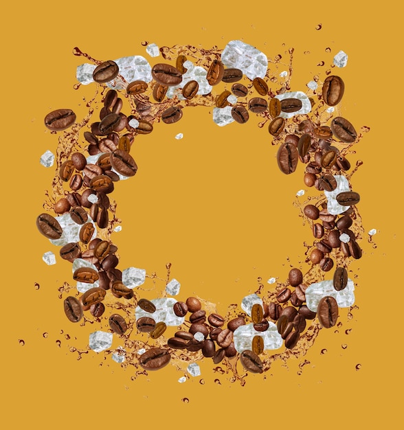 Premium Photo | Coffee beans splashing Premium Photo | Coffee beans splashing