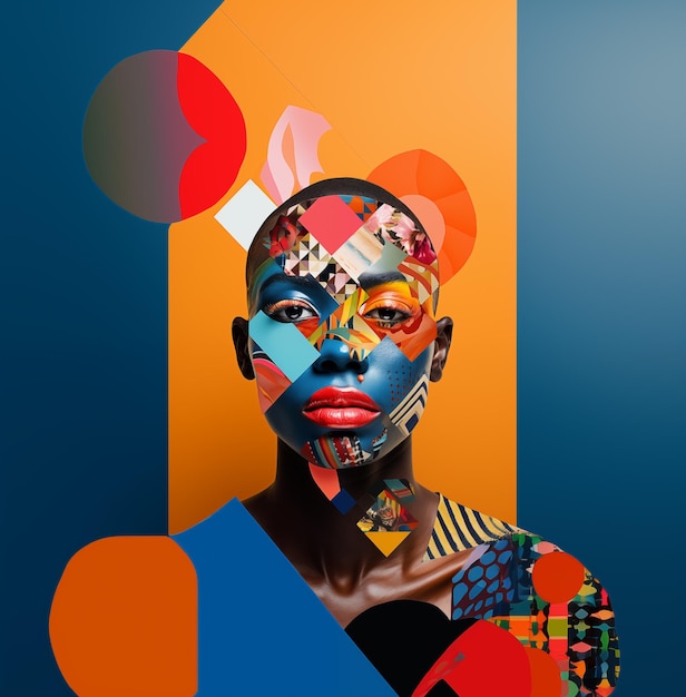 Premium AI Image | Collage art of human being Premium AI Image | Collage art of human being
