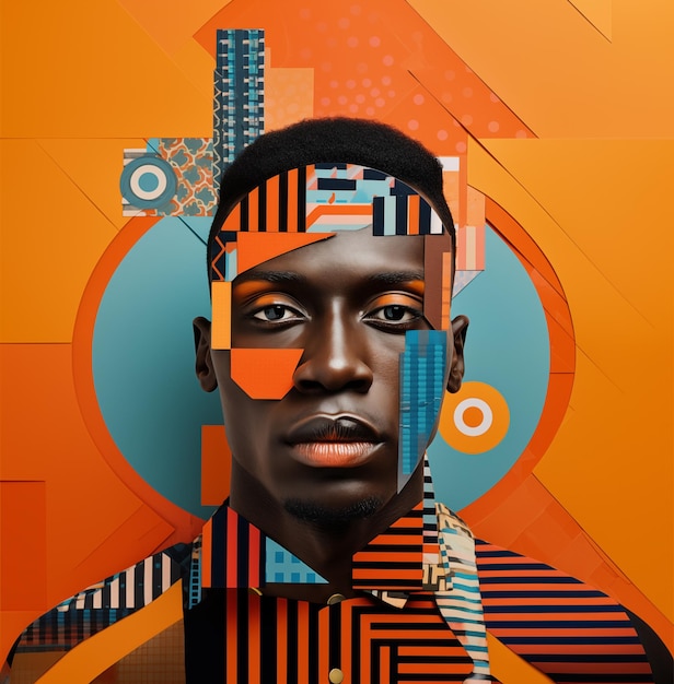 Premium AI Image | Collage art of human being Premium AI Image | Collage art of human being