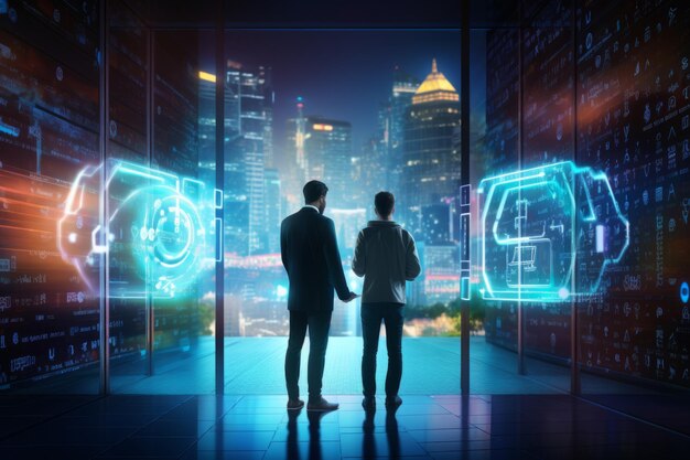 Premium Photo | Colleagues safeguarding client data and cyber security Premium Photo | Colleagues safeguarding client data and cyber security