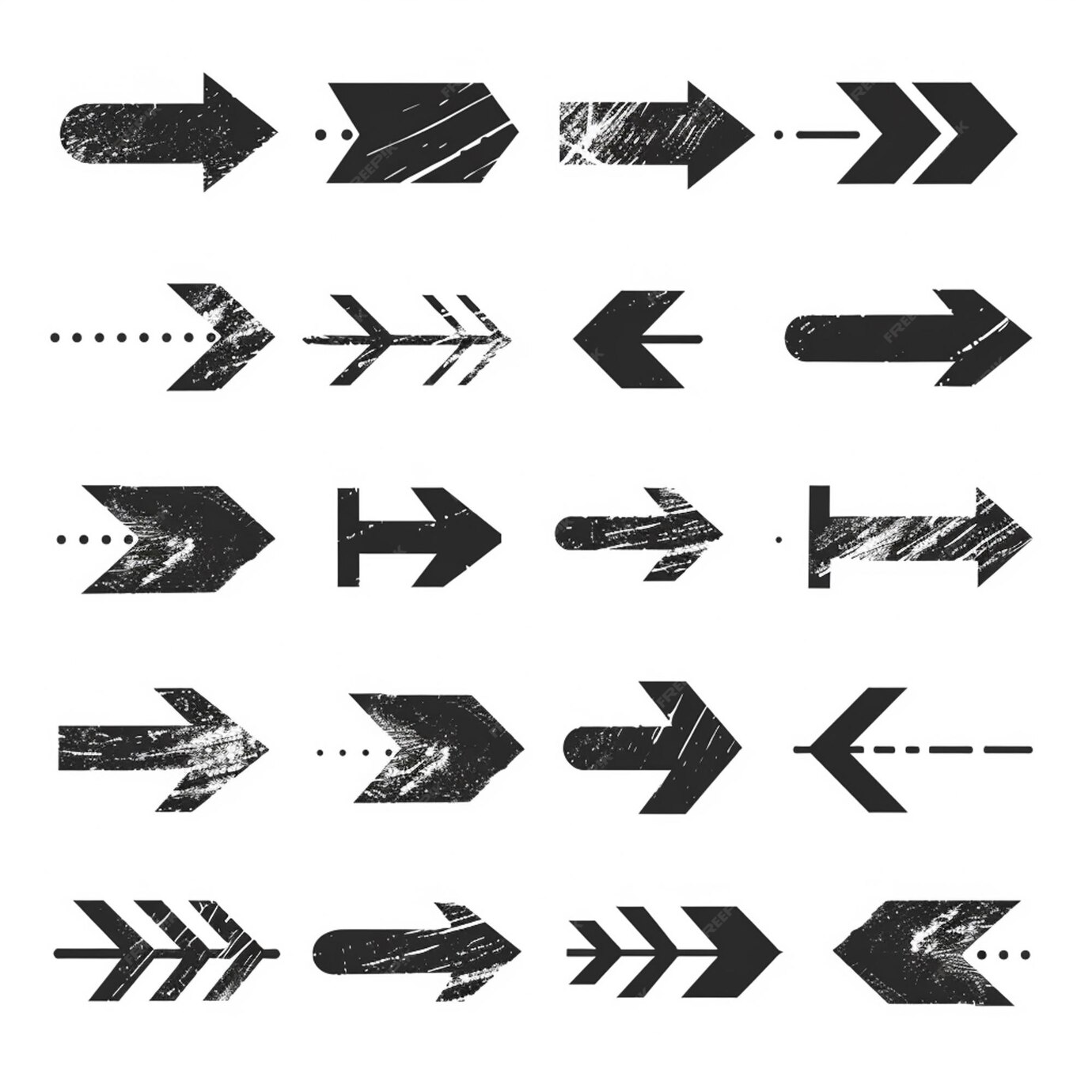 A Collection Of Arrows With Arrows Pointing To Different Directions Premium Ai Generated Image