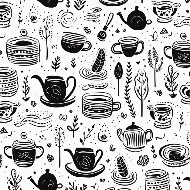 Premium AI Image | a collection of coffee cups and cups with the words ... Premium AI Image | a collection of coffee cups and cups with the words ...