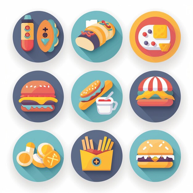 Premium Photo | A collection of different types of food including a ... Premium Photo | A collection of different types of food including a ...
