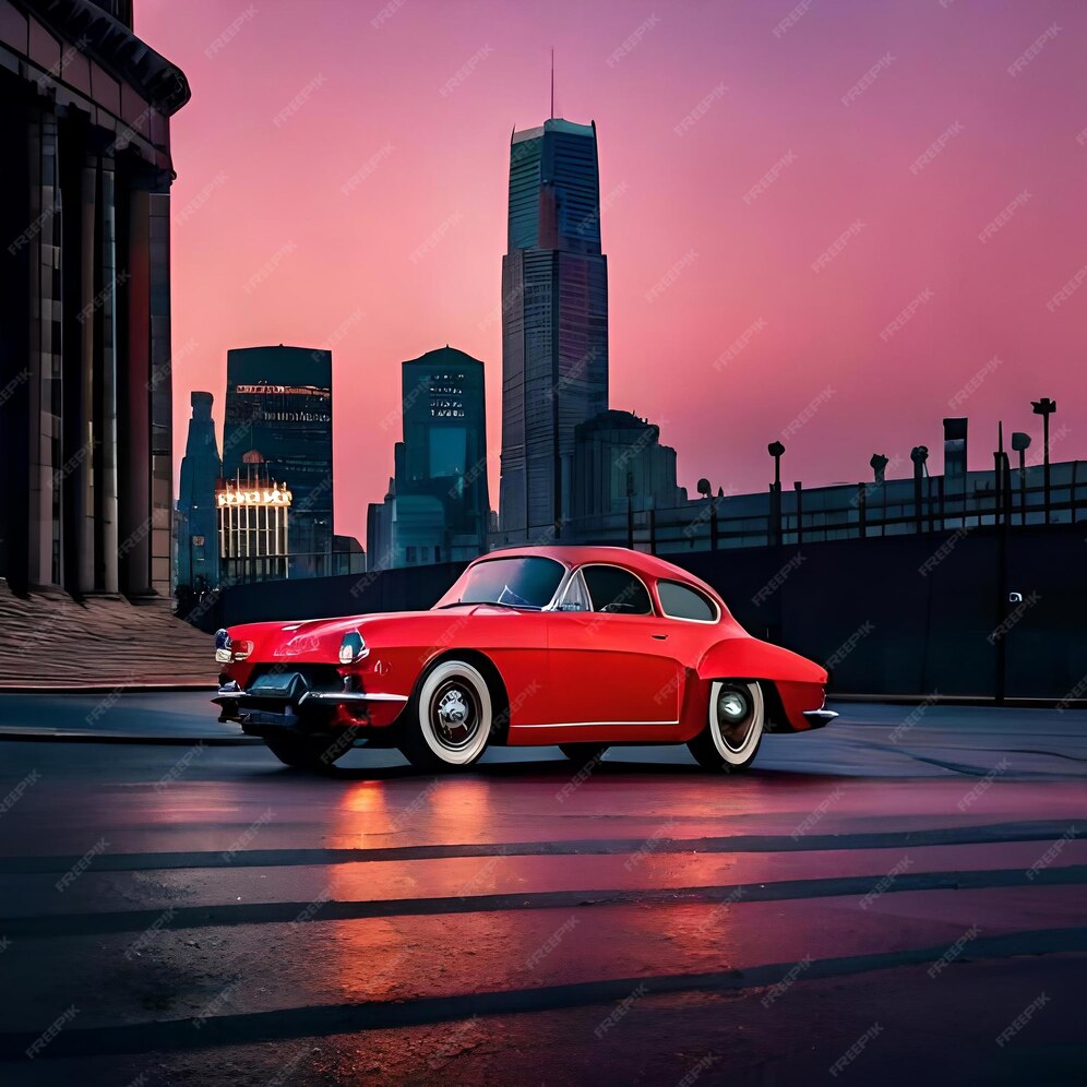 Premium AI Image | color photo of a red car shiny polished sleek curvy ... Premium AI Image | color photo of a red car shiny polished sleek curvy ...