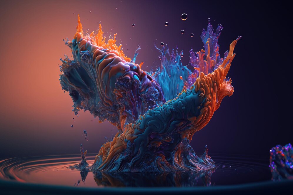 Premium Photo | Colored water dissolves into an abstract shape Premium Photo | Colored water dissolves into an abstract shape