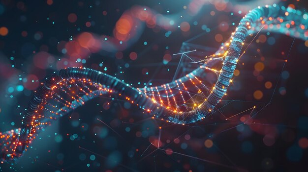 Premium Photo | Colorful 3D Holographic DNA Helix Visualization Premium Photo | Colorful 3D Holographic DNA Helix Visualization