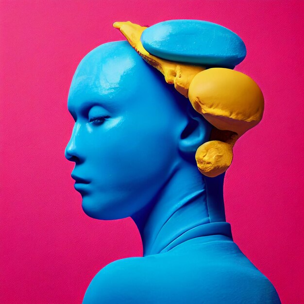 Premium Photo | Colorful abstract woman portrait 3d rendering Premium Photo | Colorful abstract woman portrait 3d rendering