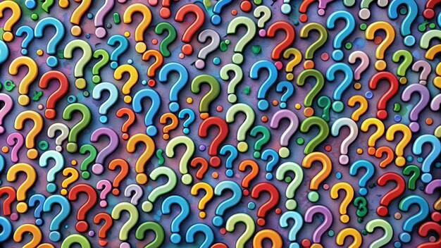 A colorful background with many question marks | Premium AI-generated image A colorful background with many question marks | Premium AI-generated image