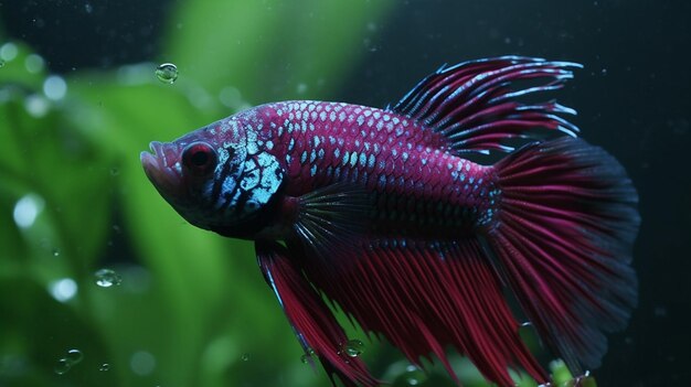 Premium AI Image | A colorful betta fish in a tank Premium AI Image | A colorful betta fish in a tank