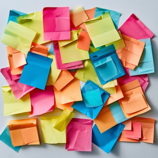 Premium Photo | Colorful Chaos Assorted Sticky Notes Pile Premium Photo | Colorful Chaos Assorted Sticky Notes Pile