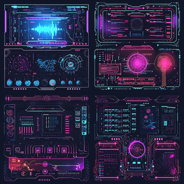 Premium Photo | Colorful Cyberpunk Hacking Console Panel Design With ... Premium Photo | Colorful Cyberpunk Hacking Console Panel Design With ...