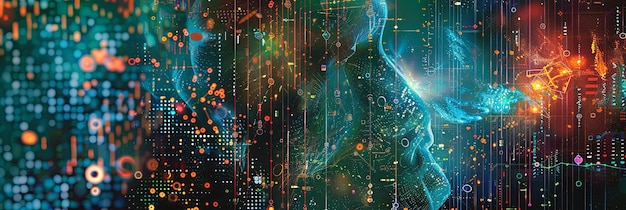 Premium Photo | A colorful and dynamic abstract visualization representing big data information ...