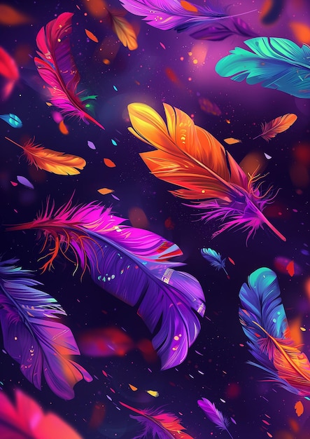 Premium Photo | Colorful feathers carnival background Premium Photo | Colorful feathers carnival background