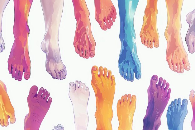Premium Photo | Colorful feet of diverse people from different ethnicities Premium Photo | Colorful feet of diverse people from different ethnicities