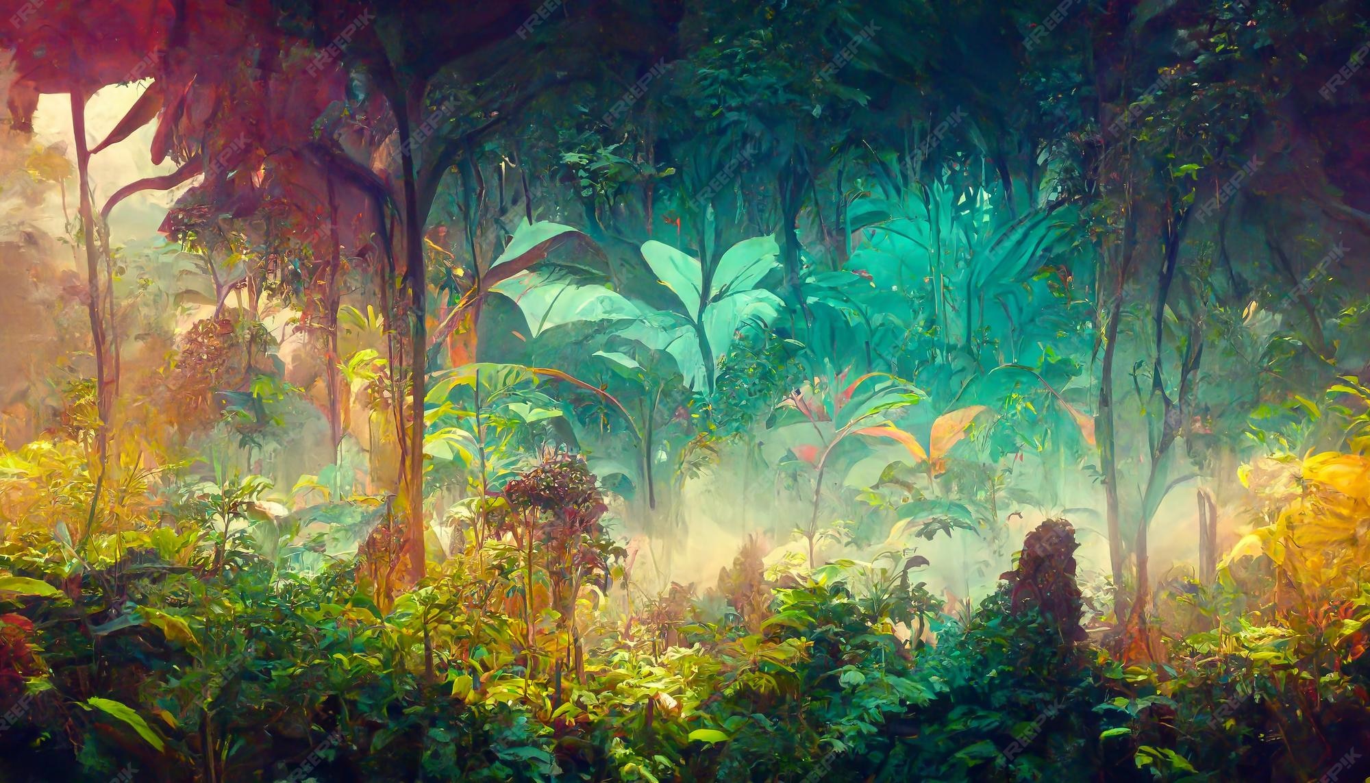 Premium Photo | Colorful jungle background with copy space highly ... Premium Photo | Colorful jungle background with copy space highly ...