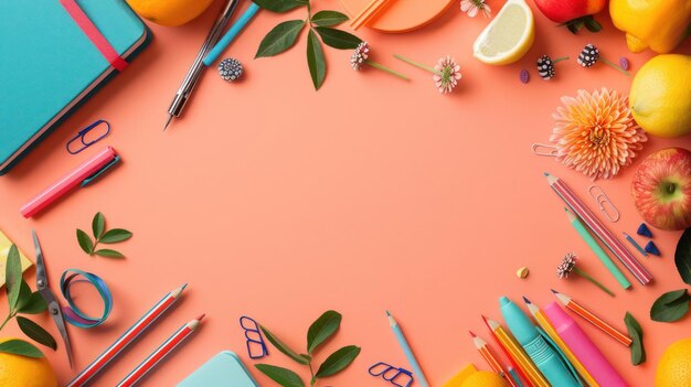 Premium Photo | Colorful Office Supplies Background A Vibrant and ... Premium Photo | Colorful Office Supplies Background A Vibrant and ...