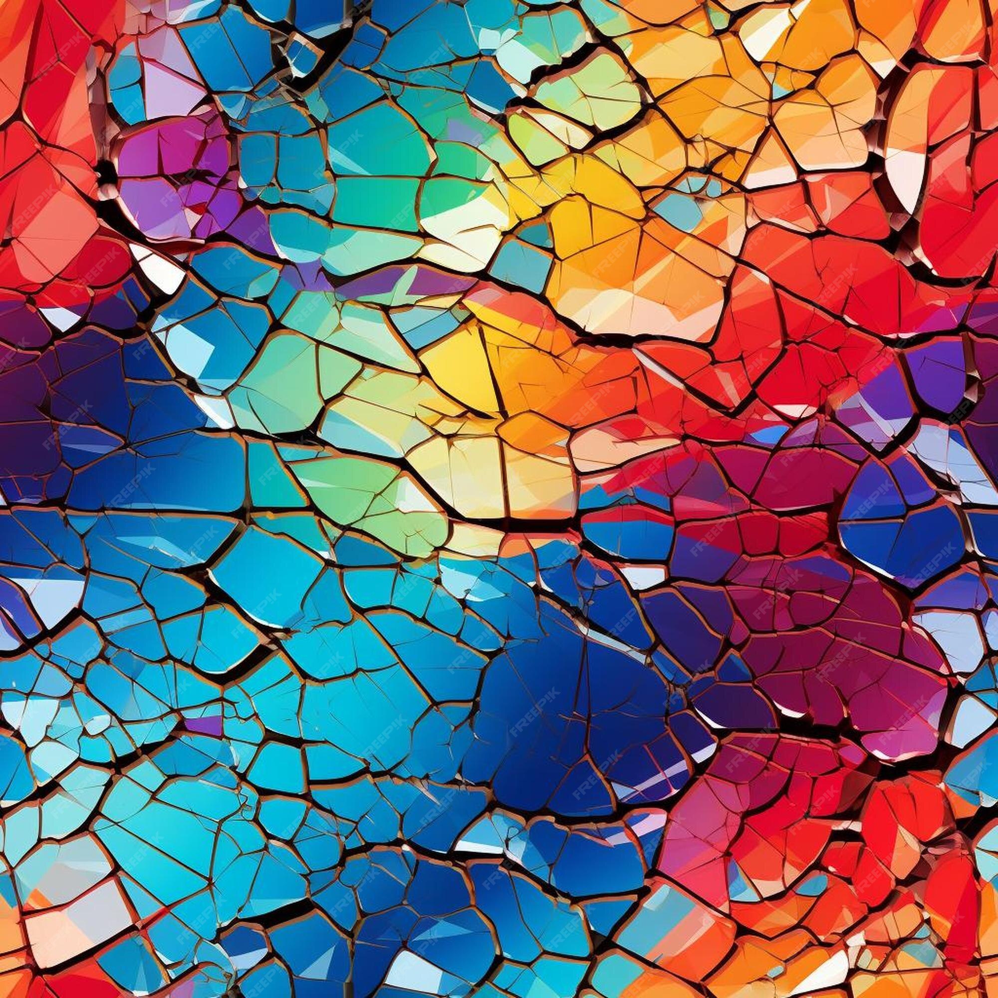 Premium Ai Image A Colorful Piece Of Broken Glass Is Broken By A Man