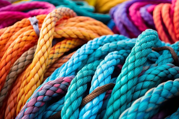 Premium Photo | Colorful Ropes Arranged Neatly Premium Photo | Colorful Ropes Arranged Neatly
