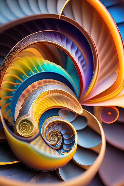 Premium AI Image | a colorful series of circles with spirals. Premium AI Image | a colorful series of circles with spirals.
