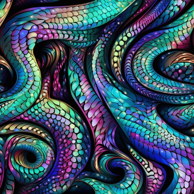 Premium AI Image | A colorful series of colorful tropical patterns. Premium AI Image | A colorful series of colorful tropical patterns.
