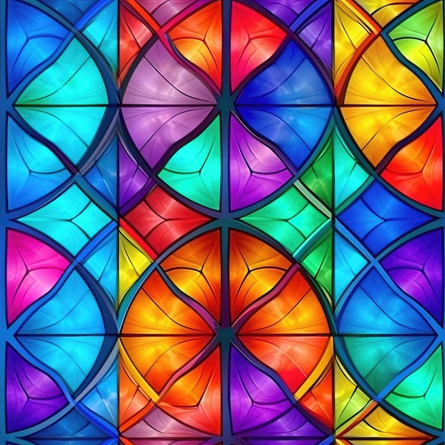 Premium AI Image | Colorful stained glass background Premium AI Image | Colorful stained glass background