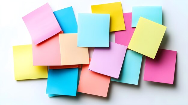 Colorful Sticky Notes on White Background | Premium AI-generated image Colorful Sticky Notes on White Background | Premium AI-generated image