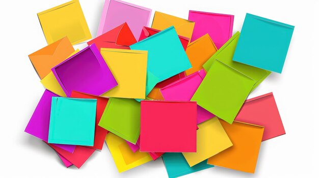 Premium Photo | Colorful Sticky Notes on White Background Premium Photo | Colorful Sticky Notes on White Background