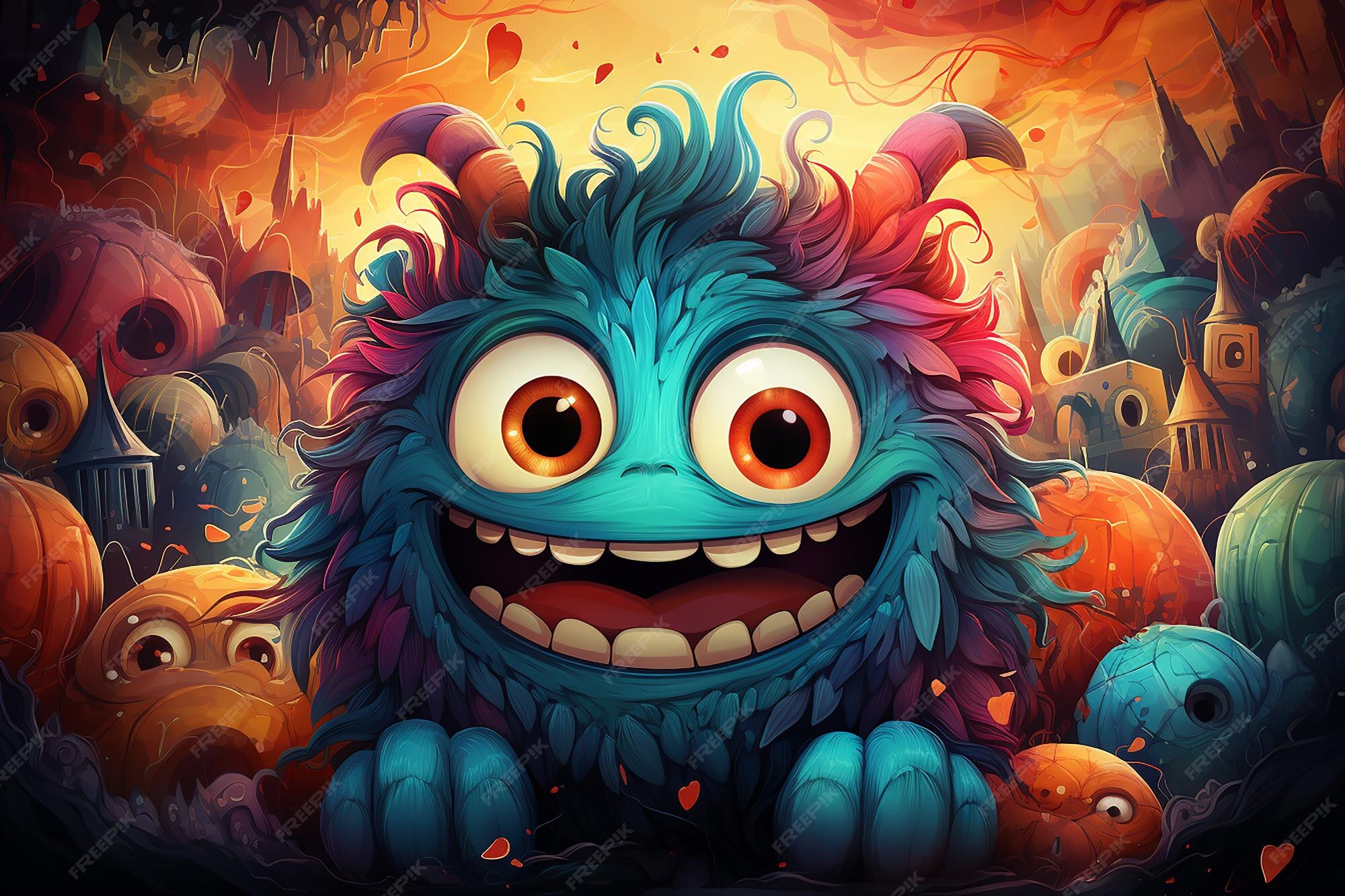 Premium AI Image | colorful vector art of a lovable monster AI generated Premium AI Image | colorful vector art of a lovable monster AI generated