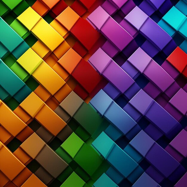 Premium Ai Image A Colorful Wall Of Glass Blocks With One That Says The Word On The Bottom