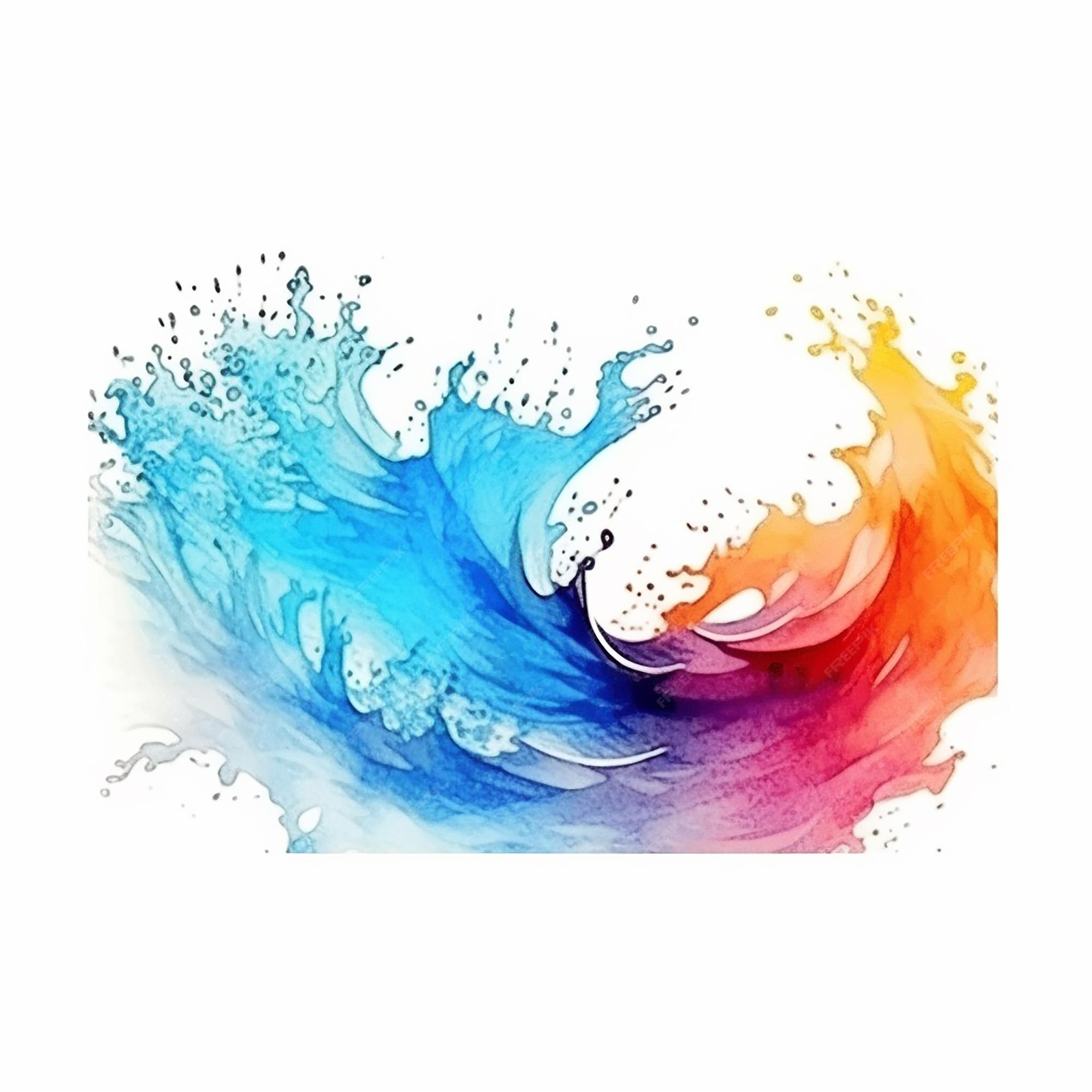 Premium AI Image | Colorful Water Splash Premium AI Image | Colorful Water Splash