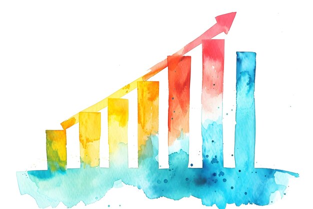 Premium Photo | Colorful Watercolor Clipart of an Upward Trending Bar ... Premium Photo | Colorful Watercolor Clipart of an Upward Trending Bar ...