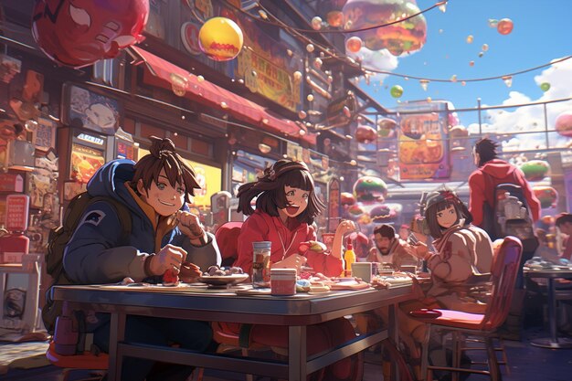 Premium Photo | A comedy anime scene with characters navigating hu 00001 00 Premium Photo | A comedy anime scene with characters navigating hu 00001 00
