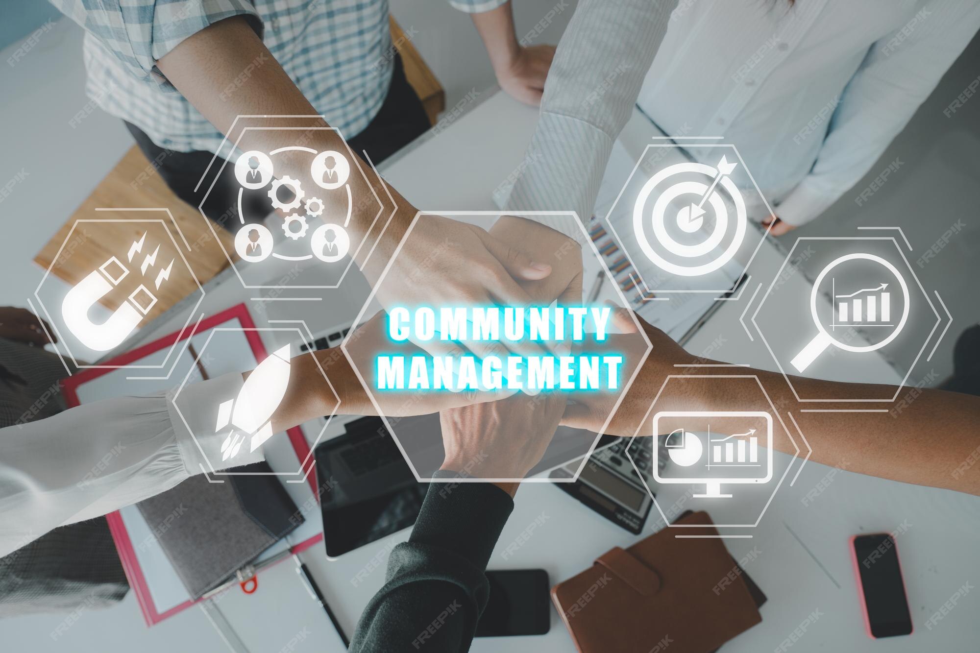 Premium Photo | Community management concept Positive diverse business ... Premium Photo | Community management concept Positive diverse business ...