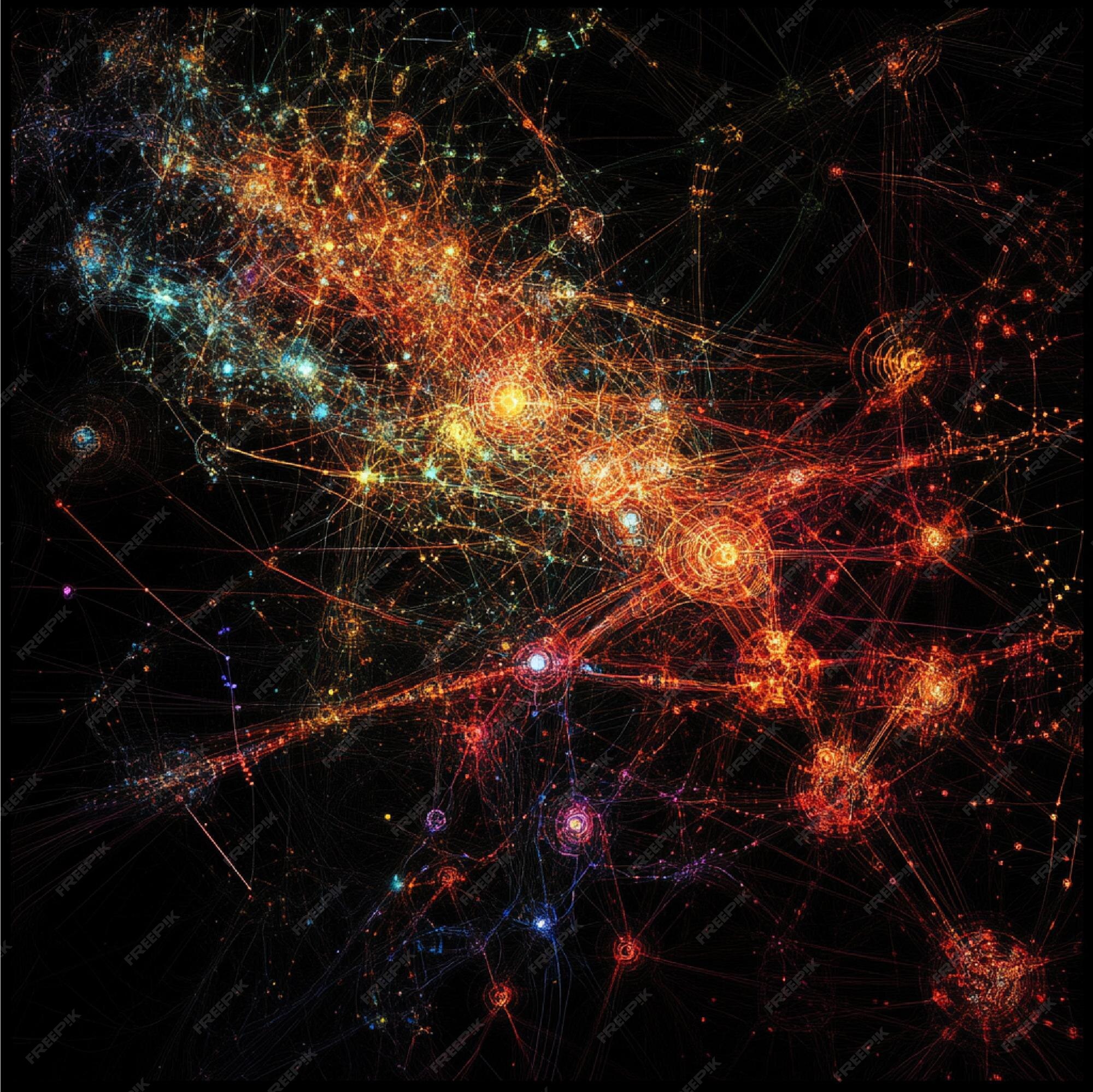 A Complex Algorithm Running On A Supercomputer Visualized Through A Series Of Interconnected
