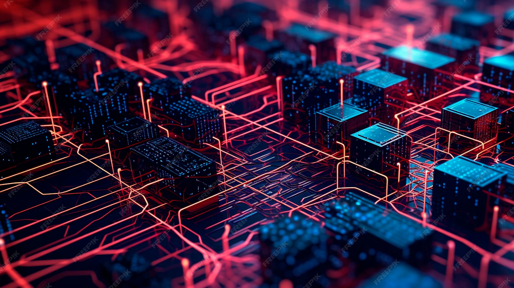 Premium AI Image | Complex network of interconnected nodes abstract digital backend ...