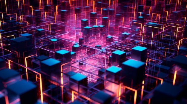Premium Ai Image Complex Network Of Interconnected Nodes Abstract